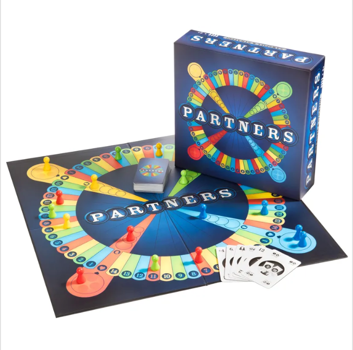 PARTNERS board game -4 player strategy board and card game